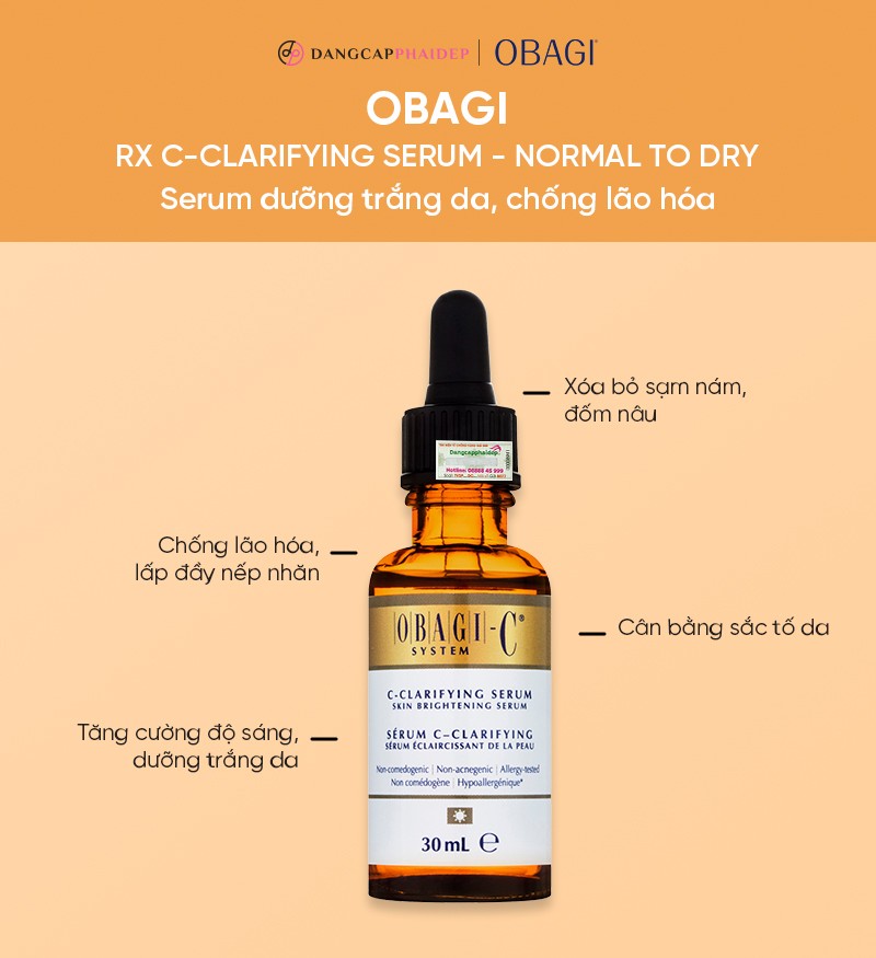 Obagi C Fx System C-Clarifying Skin Brightening Serum dưỡng sáng da