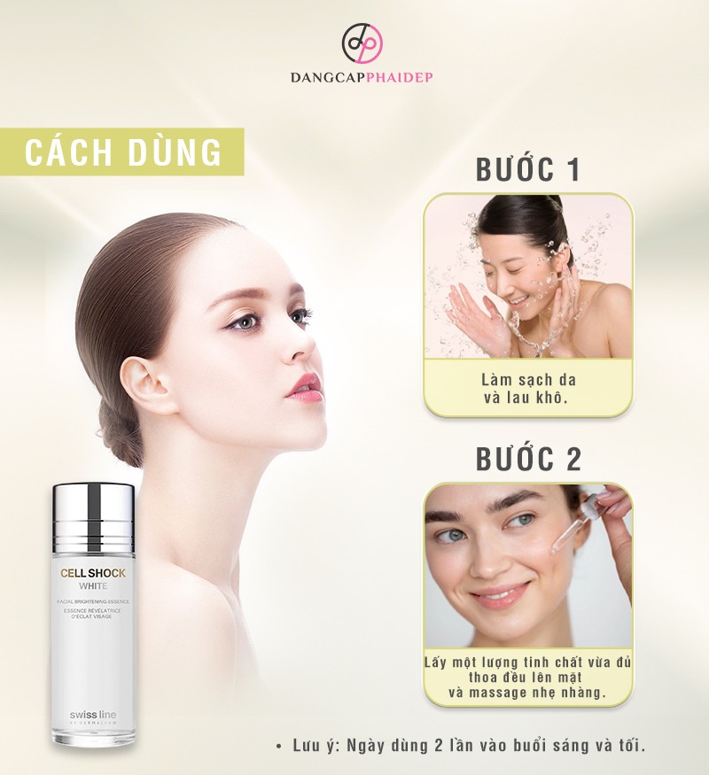 Tinh chất làm trắng sáng trẻ hóa da Swissline Cell shock White Facial ...