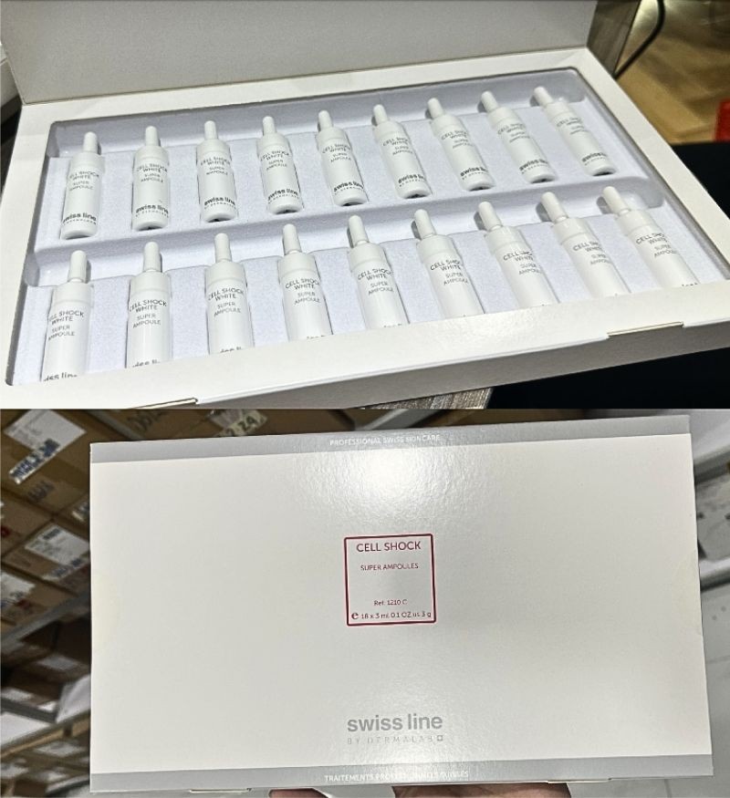 Swissline Cell Shock Super Ampoule tái tạo, phục hồi da cấp tốc