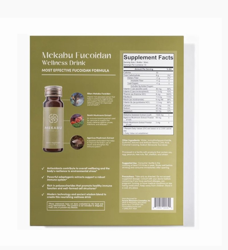 Nước uống tăng cường sức khỏe Nhật Bản Glamore's Mekabu Fucoidan Drink ...